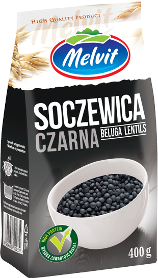MELVIT BLACK LENTILS 400G - Smakołyk - Polish grocery store in the UK