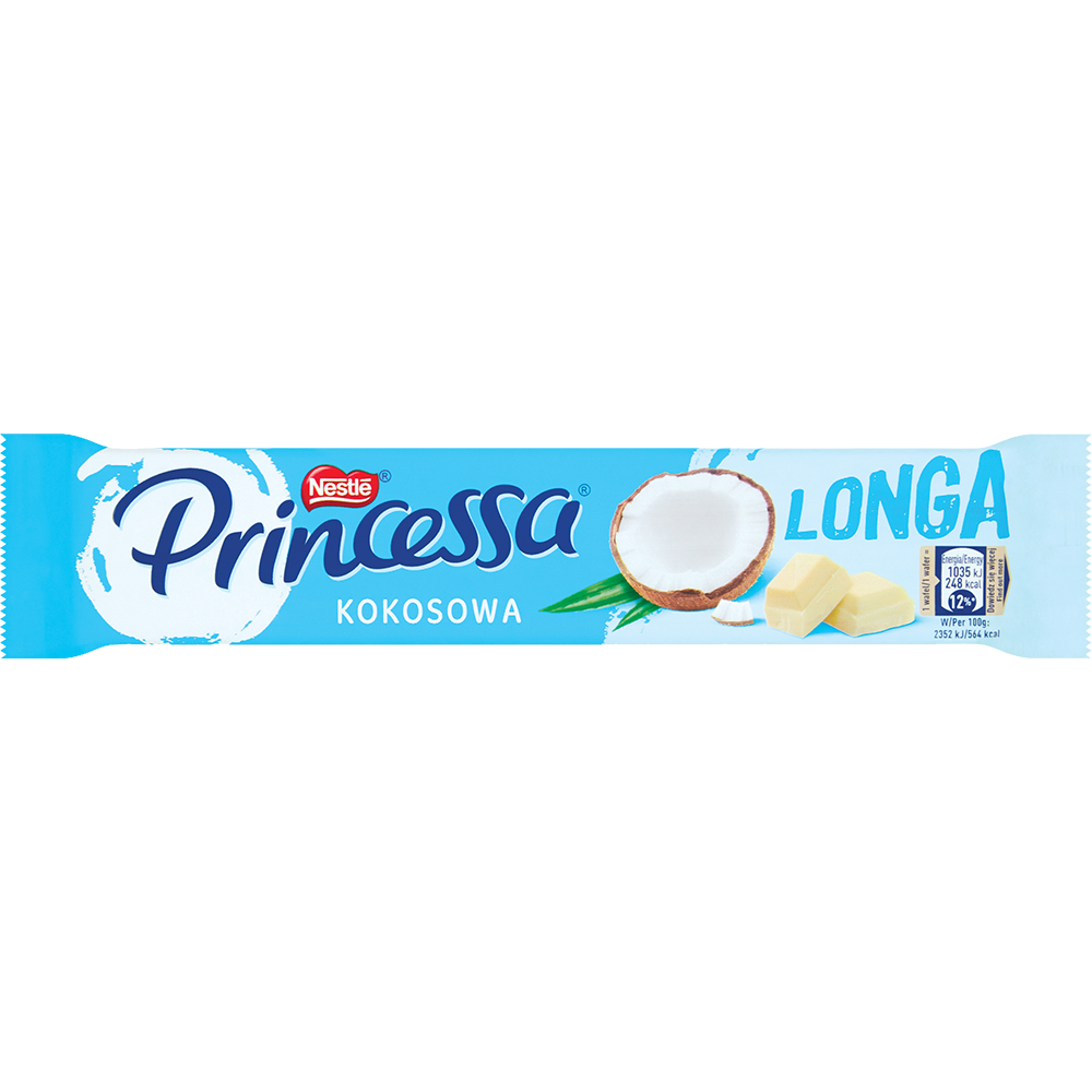 PRINCESSA LONGA COCONUT WAFER BAR 40G - Smakołyk - Polish grocery store ...