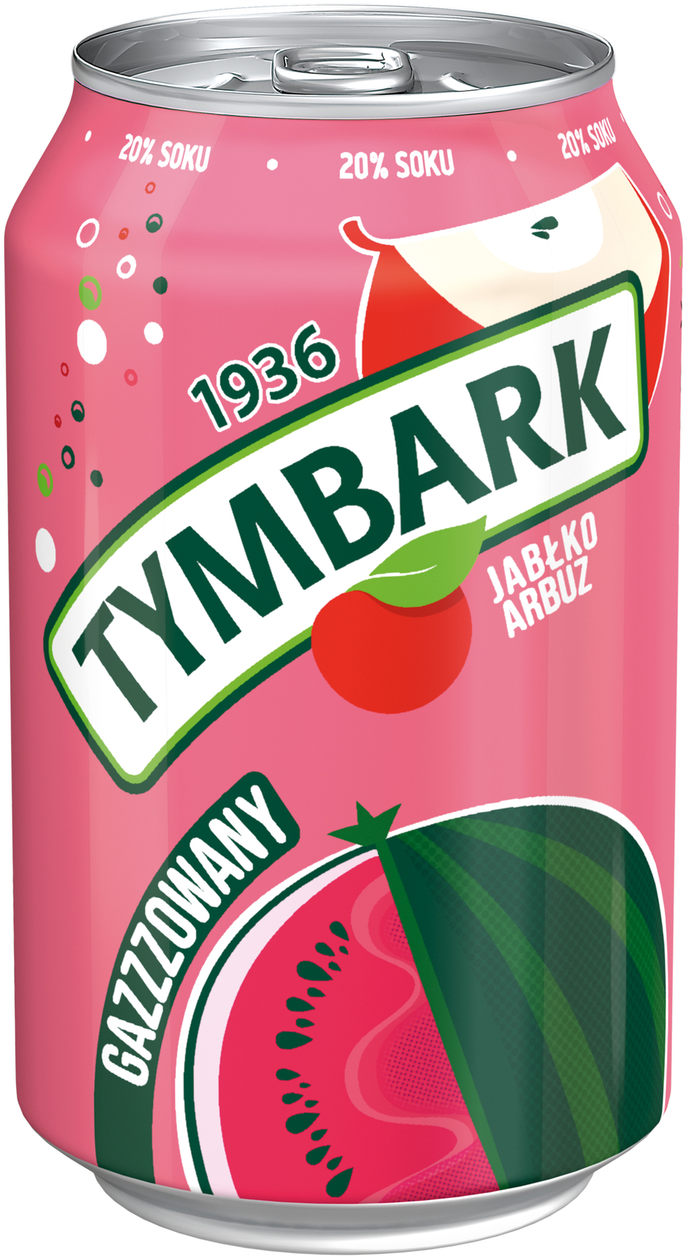 TYMBARK APPLE WATERMELON CARBONATED DRINK 330ML - Smakołyk - Polish ...