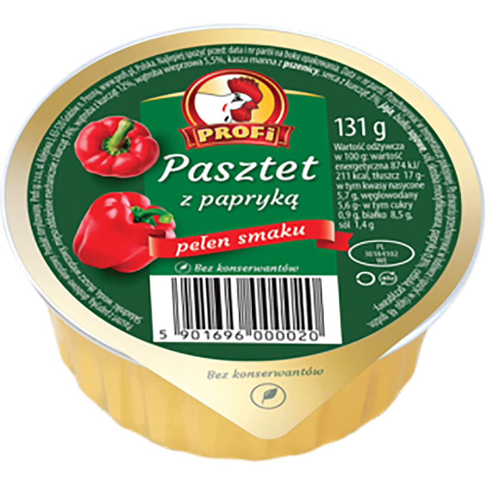 PROFI WIELKOPOLSKI PATE WITH POULTRY AND PAPRIKA 131G - Smakołyk ...